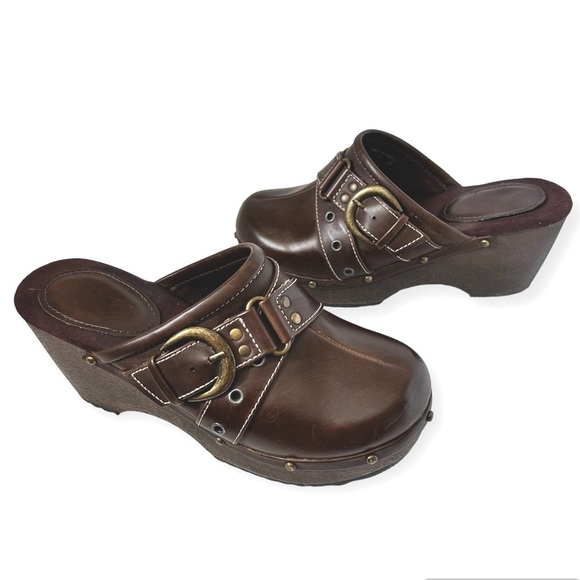 BONGO | Shoes | Bongo Vintage 9s Y2k Buckle Chunky Platform Heel Mule ...